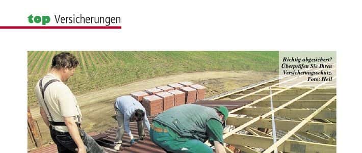 Unfall beim Bauen - wie sind Sie abgesichert?