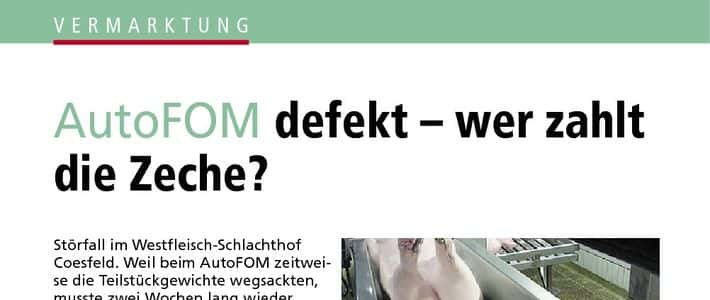 AutoFOM defekt - wer zahlt die Zeche?