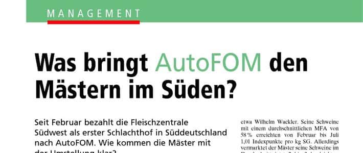 Was bringt AutoFOM den Mästern im Süden?