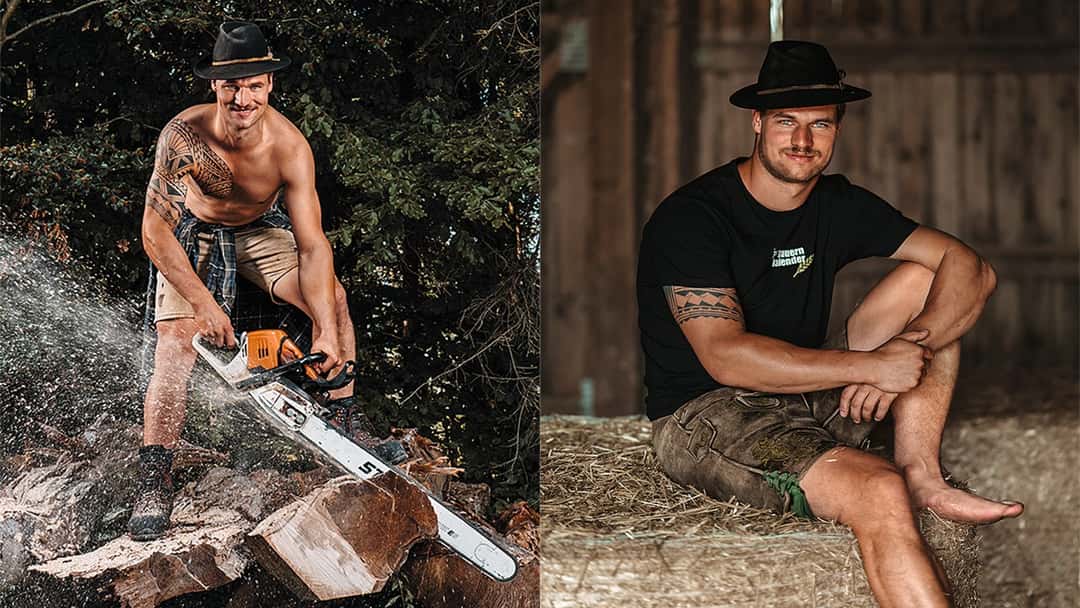Jungbauernkalender: Interview mit Forstwirt und Model Klement Weber
