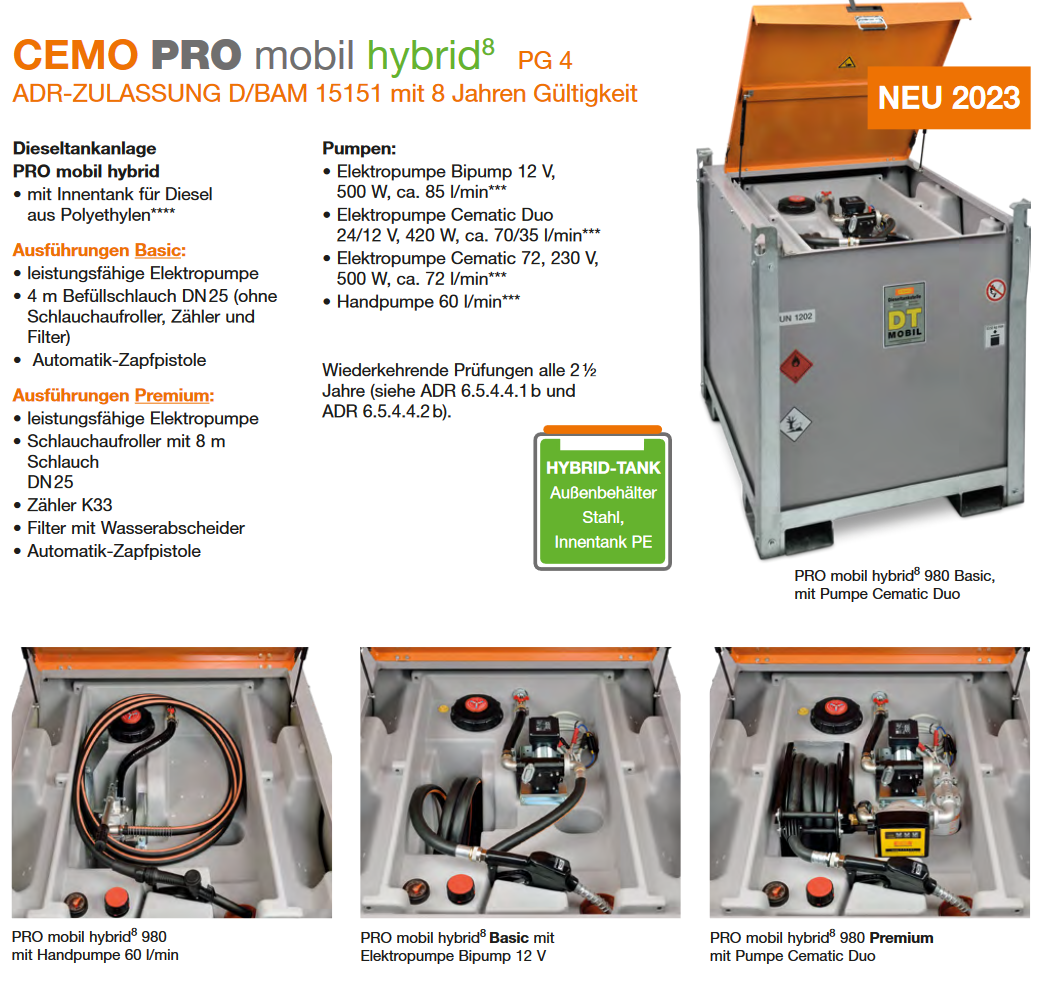 Cemo Hybrid-Tank: Die mobile Diesel-Tankstelle mit Auffangwannen | top ...